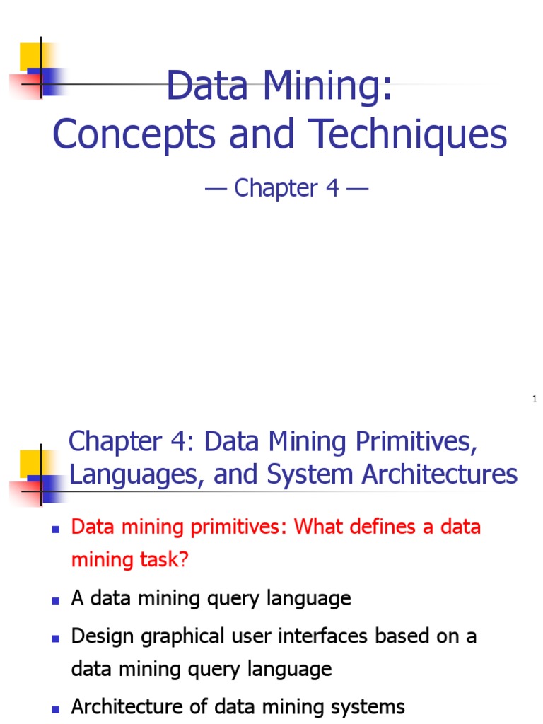 Data Mining: Concepts and Techniques: - Chapter 4 | PDF | Data Mining ...