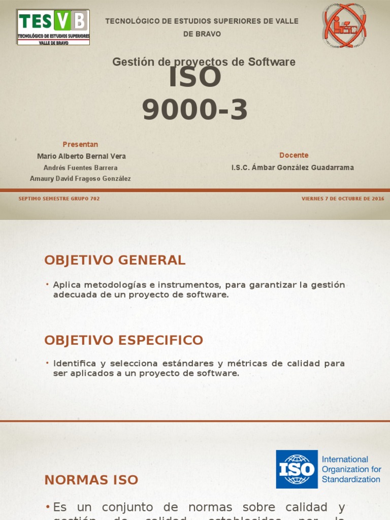 Iso 9000 3 | PDF | Calidad (comercial) | Organización internacional ...