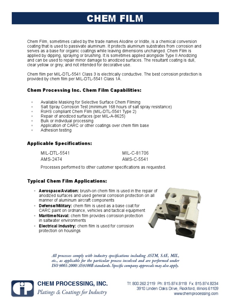 Chem Processing Inc. Chem Film Capabilities | PDF