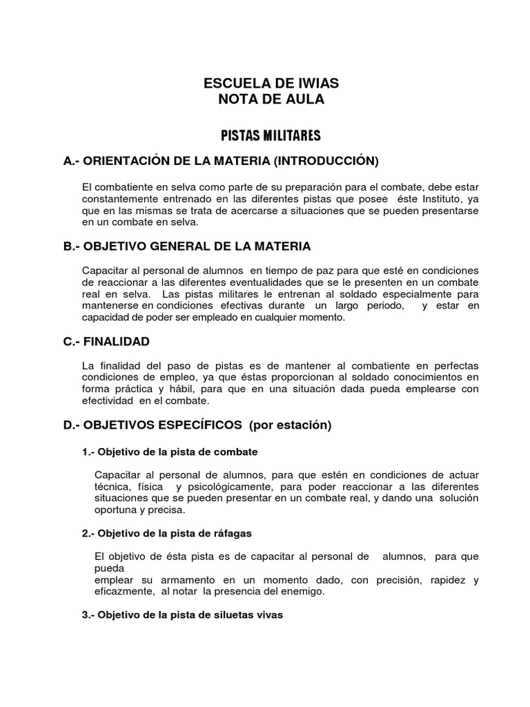 Nota de Aula de Pistas Militares | PDF | Shooting Sport | Munición
