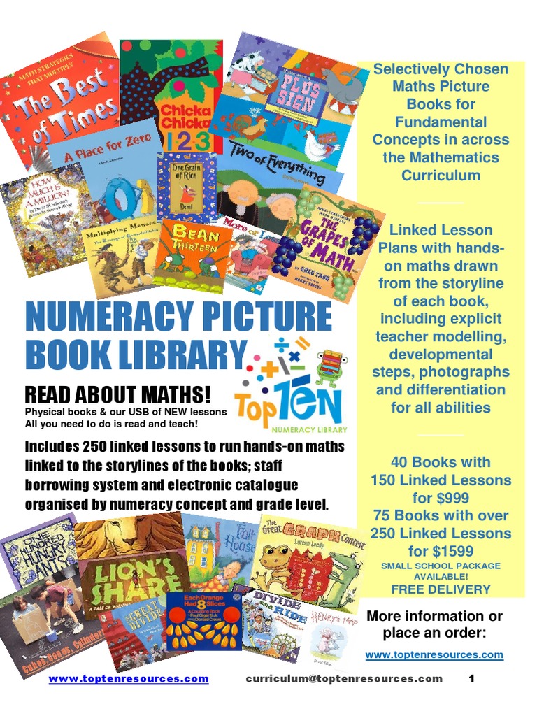 Numeracy Picture Books With Lessons | PDF