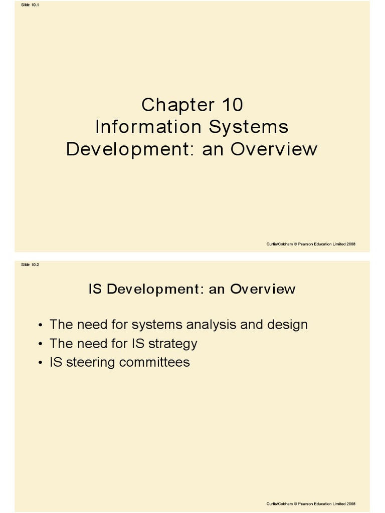 Chapter 10 - Information Systems Development | PDF