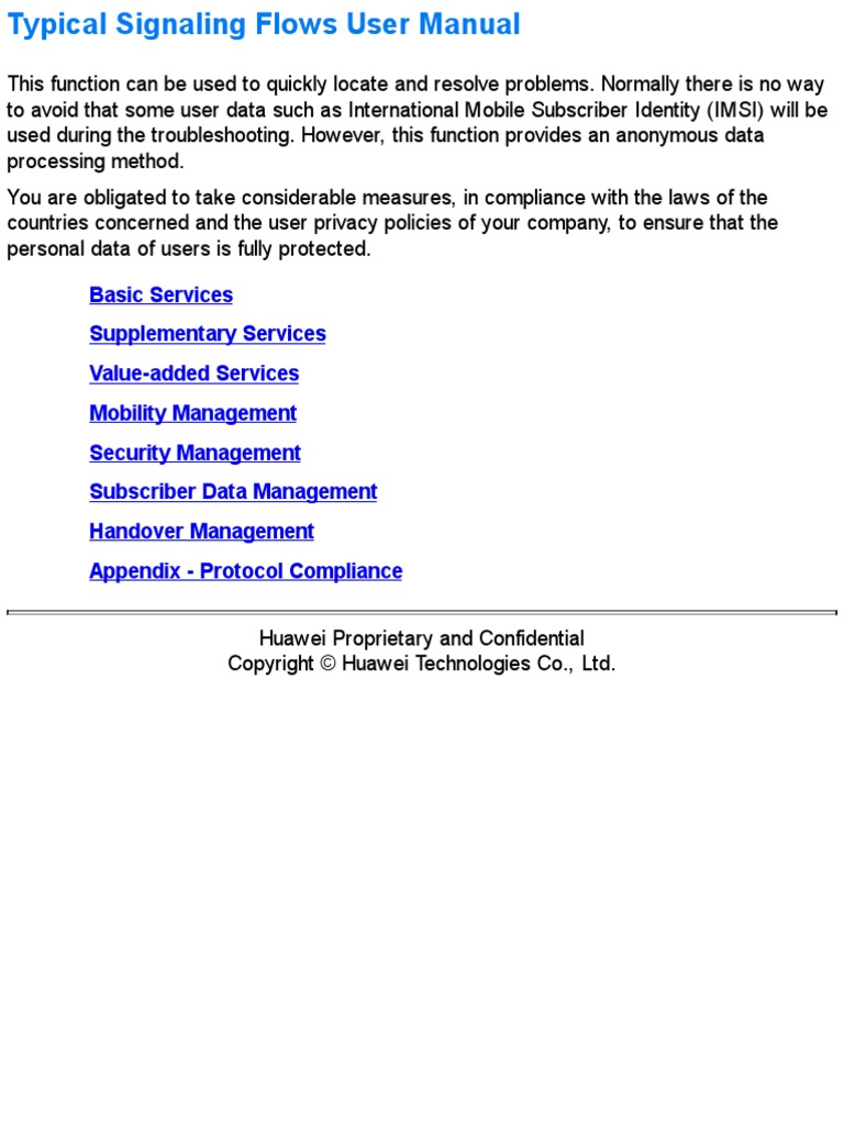 MSOFTX3000 V200R010C10 Typical Signaling Flows User Manual 01 PDF | PDF ...