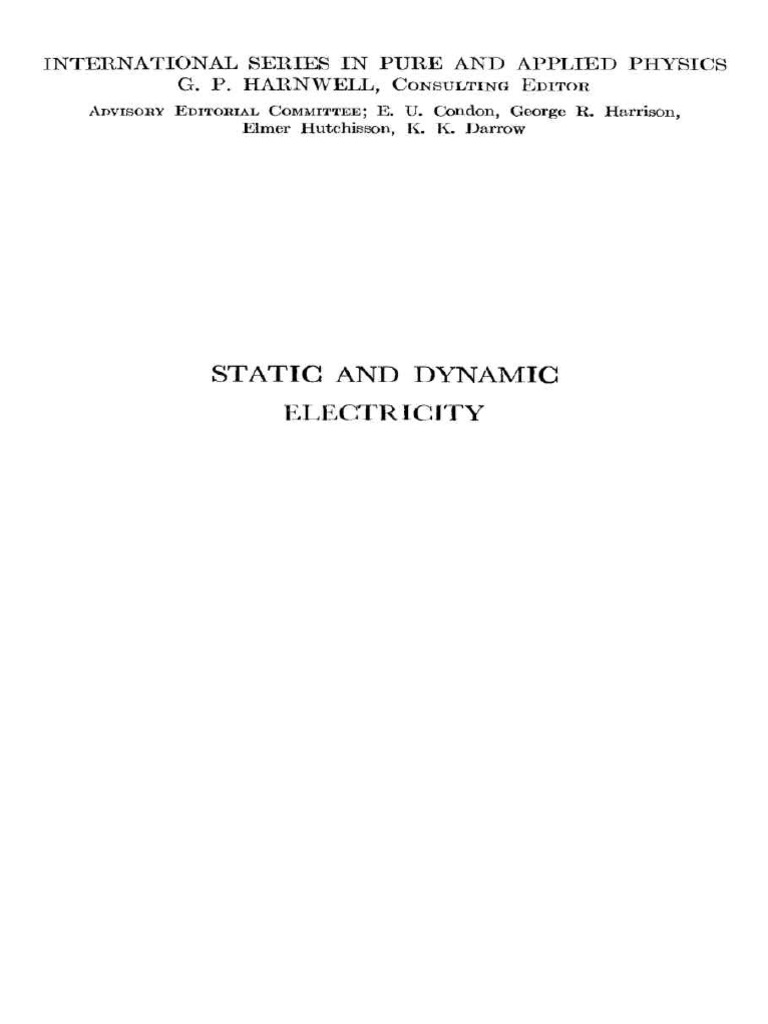 Static and Dynamic Electricity | PDF