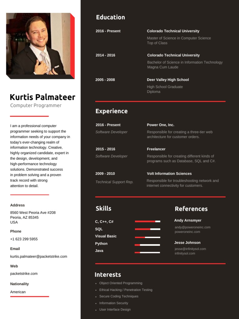 Kurtis Palmateer: Education | PDF