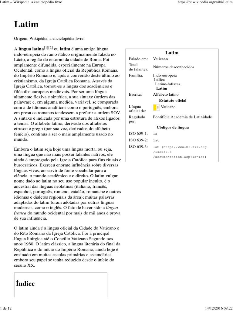 Latim – Wikipédia, A Enciclopédia Livre | Latim | Símbolos