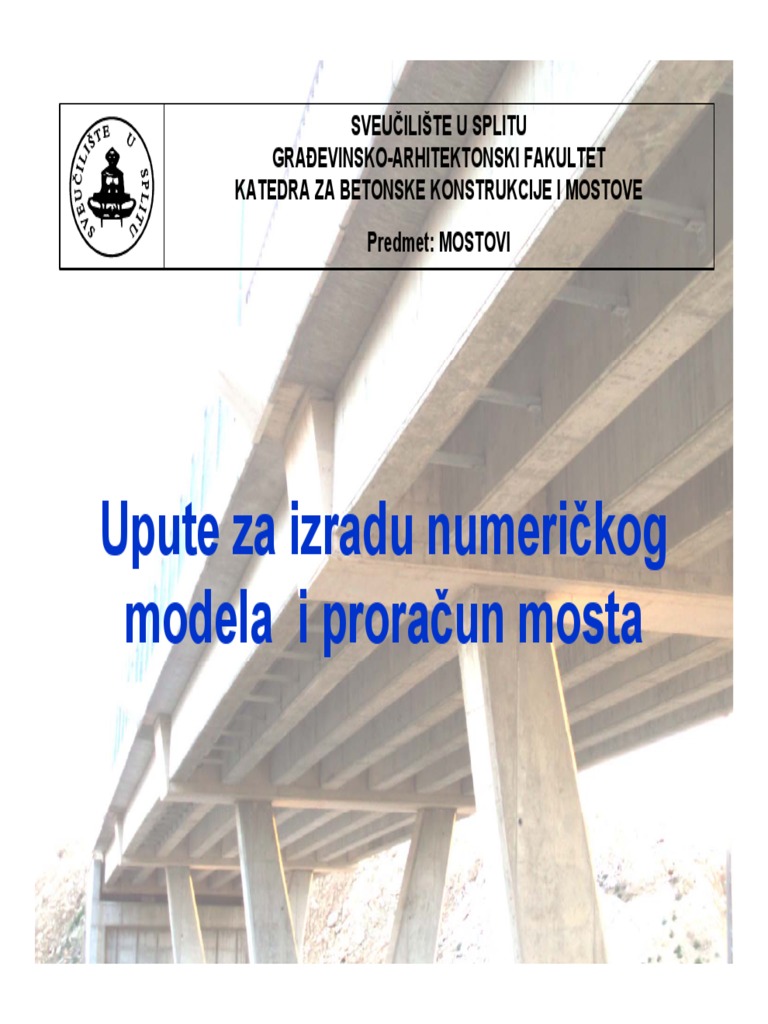 Mostovi - Proracun PDF | PDF
