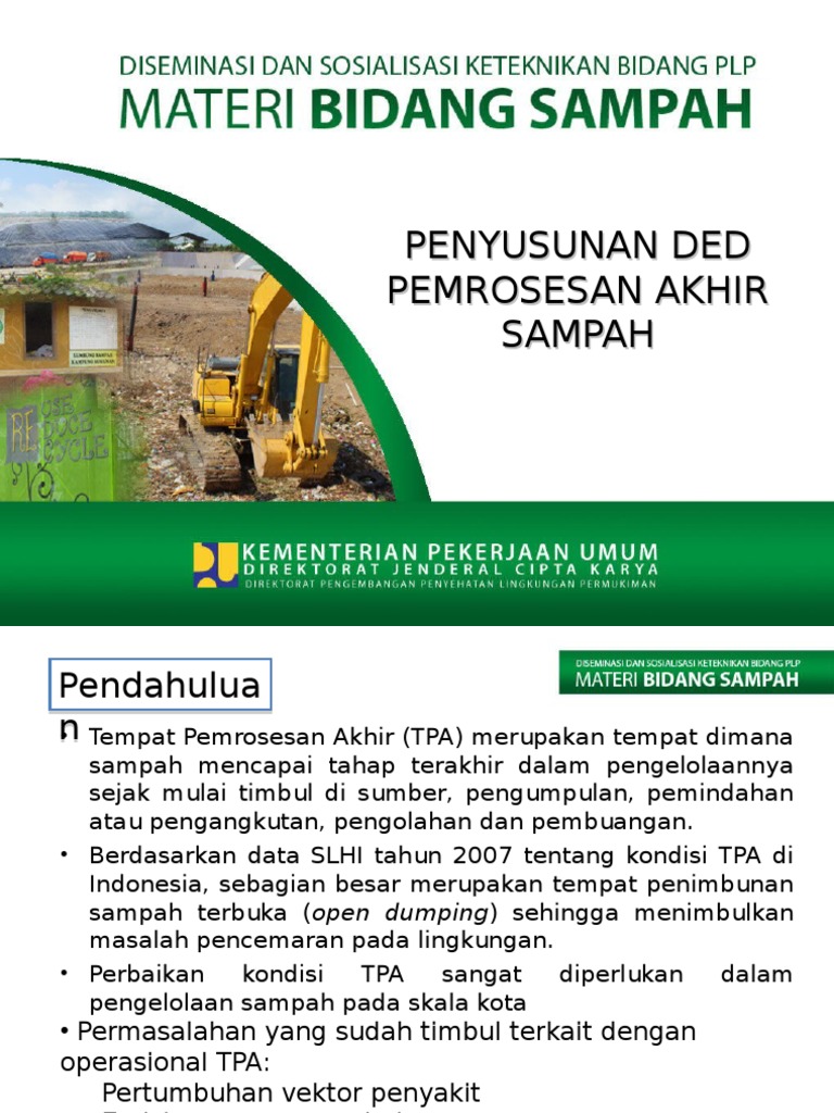 Rencana Desain TPA dan Pengelolaan Sampah | PDF | Teknologi & Rekayasa