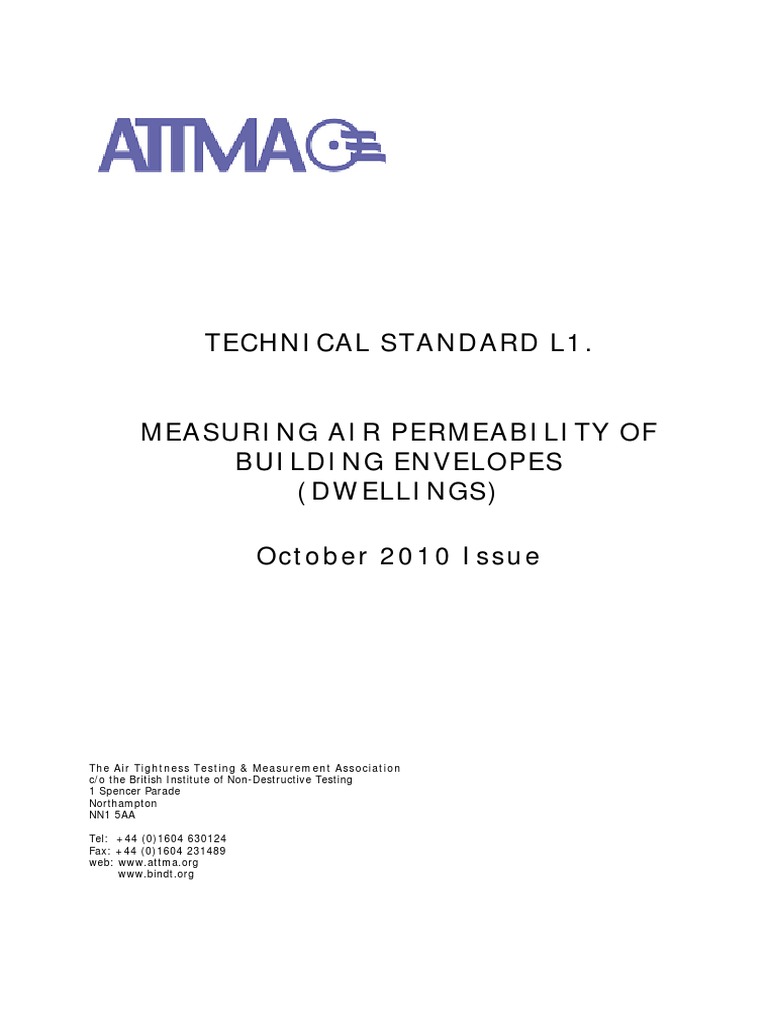 ATTMA TSL1 Issue 1 PDF | PDF | Calibration | Ventilation (Architecture)