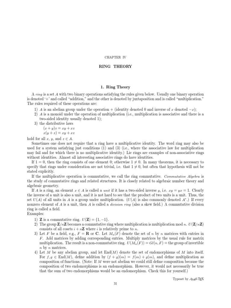 Chap 4 | PDF | Ring (Mathematics) | Polynomial