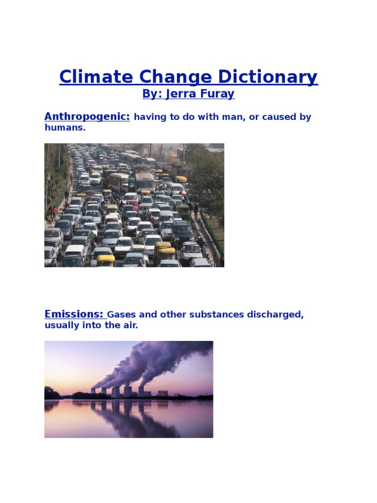 Climate Change Dictionary | PDF