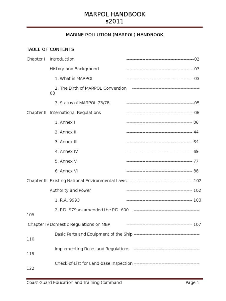 MARPOL Guide for Maritime Officers | PDF | Oil Tanker | Ships