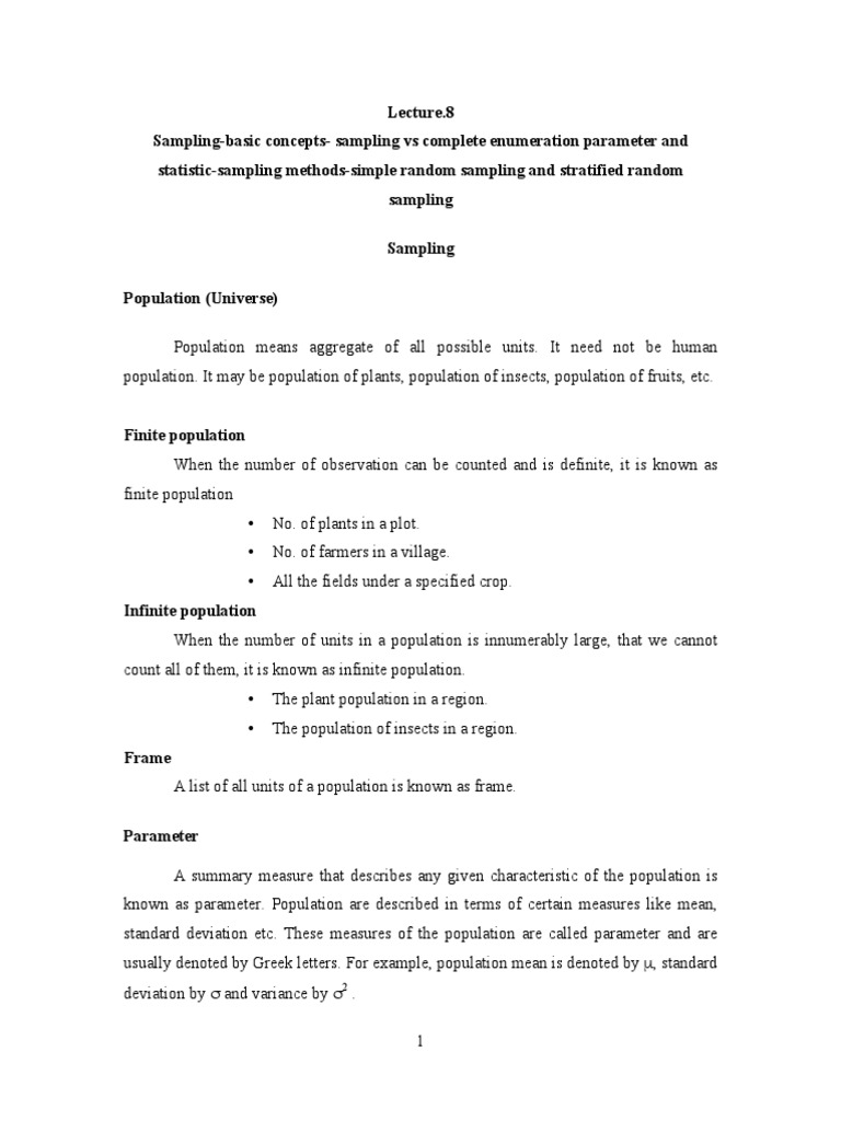 Sampling | PDF | Stratified Sampling | Sampling (Statistics)