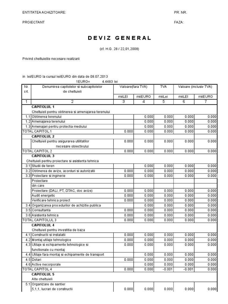 Model Deviz General Si Deviz Pe Obiect HG 28