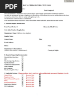 Material Declaration Form | PDF | Chemical Compounds | Materials