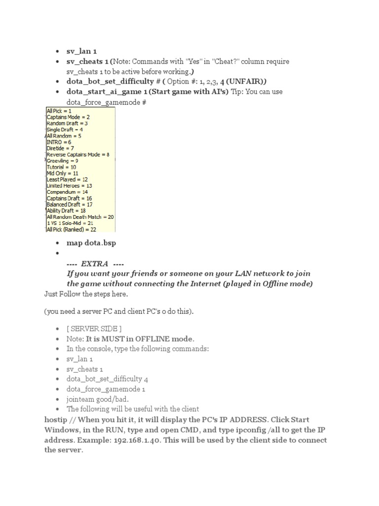 Dota 2 Offline LAN Setup Guide | PDF | Games & Activities | Computers