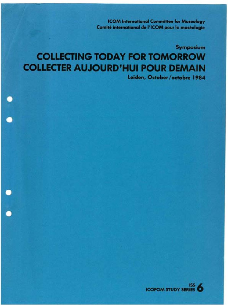ISS 06 (1983) - Collecting Today For Tomorrow | PDF | Museum | Reality