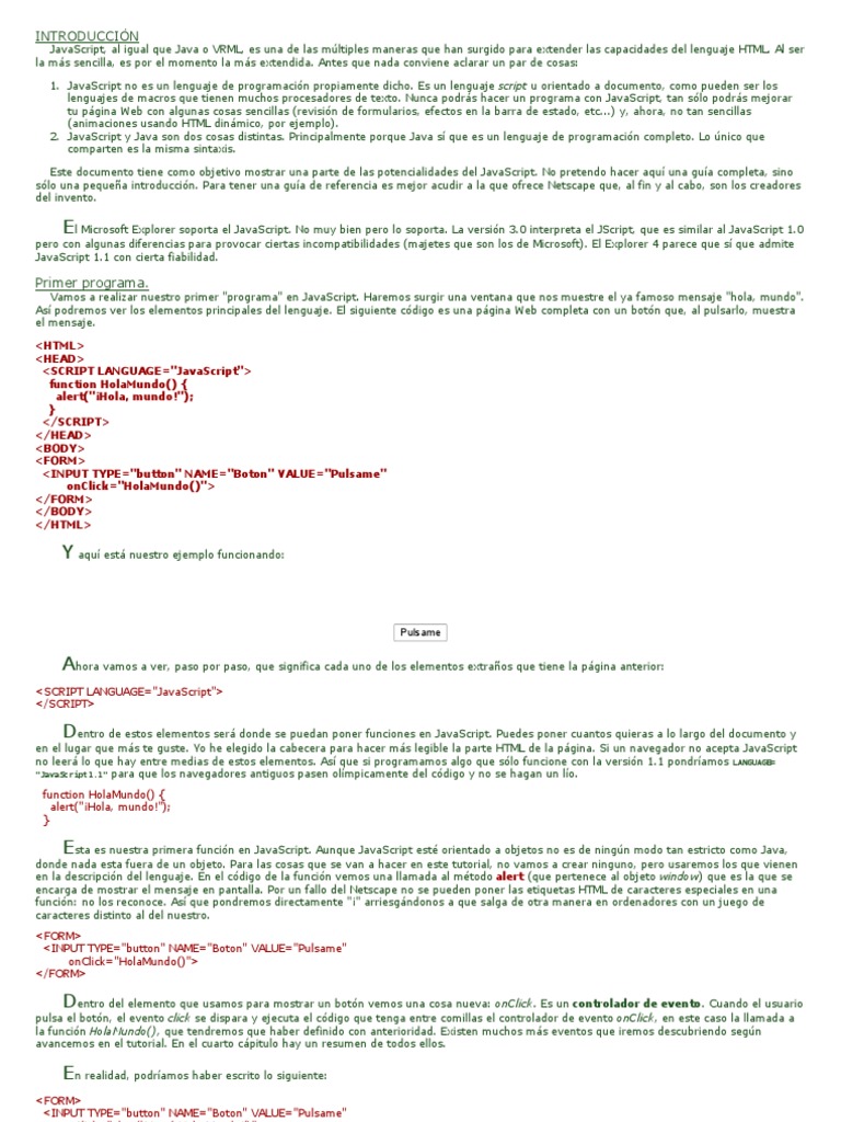 Todo Sobre Javascript | PDF | Script Java | HTML