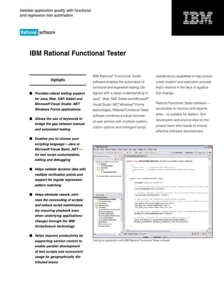 RFT PDF | PDF | Software Testing | Eclipse (Software)