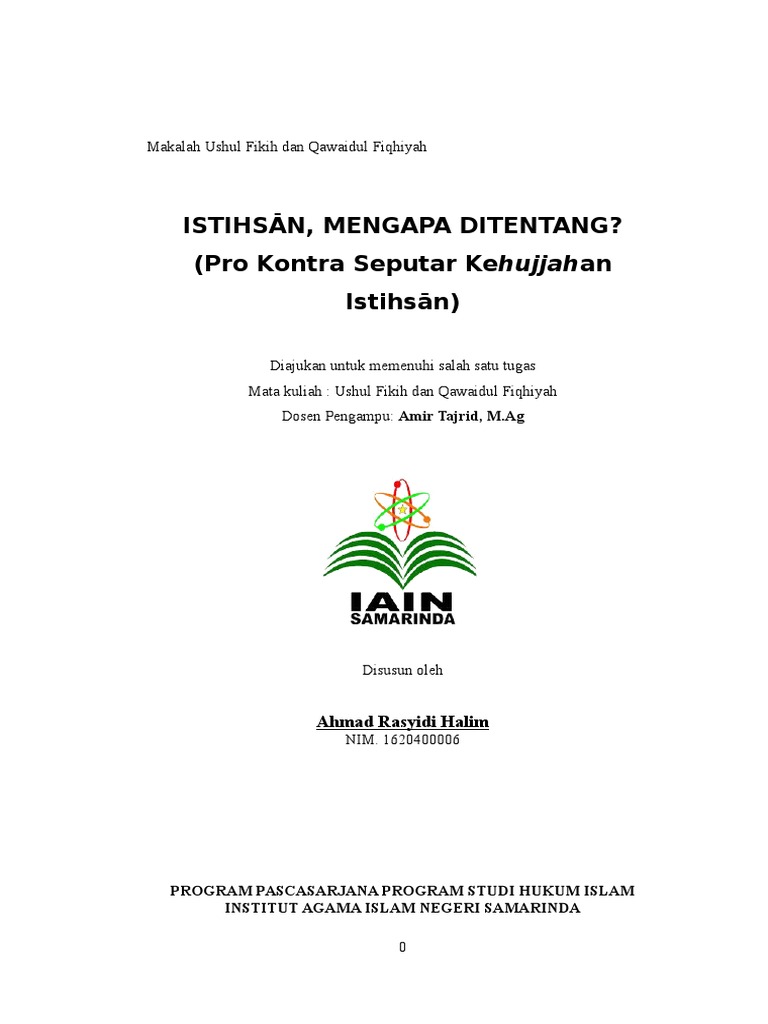 New Istihsan by Ahmad Rasyidi Halim | PDF