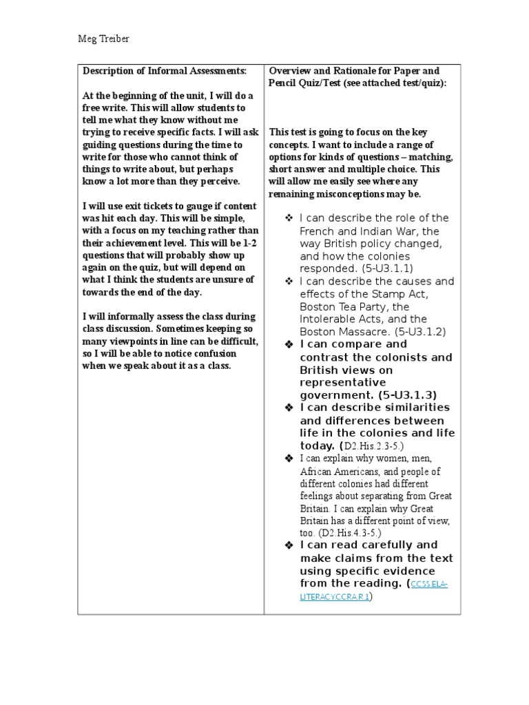 Assessments | PDF | American Revolution | Unrest