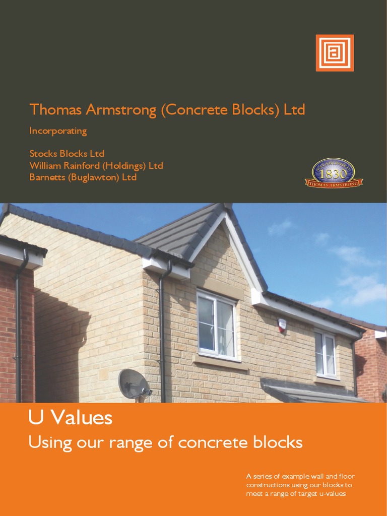 U-Values for Concrete Block Solutions | PDF | Concrete | Manmade Materials