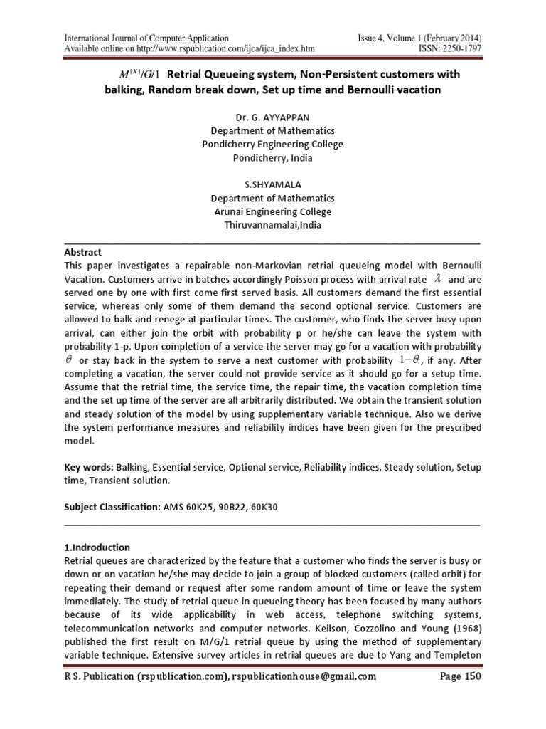 Retrial Queueing System, Non-Persistent Customers With Balking, Random Break Down, Set Up Time ...