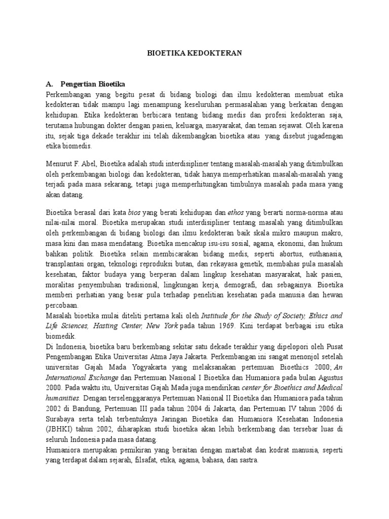 BIOETIKA | PDF