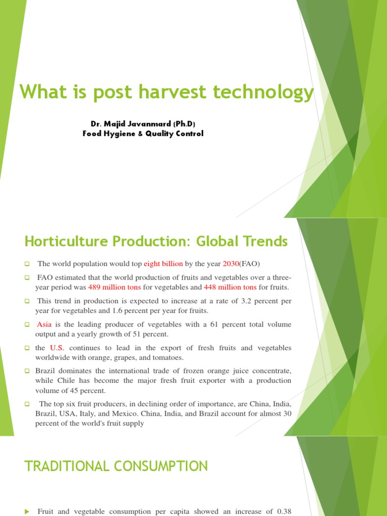 Understanding Post Harvest Technology | PDF | Postharvest | Food And Drink