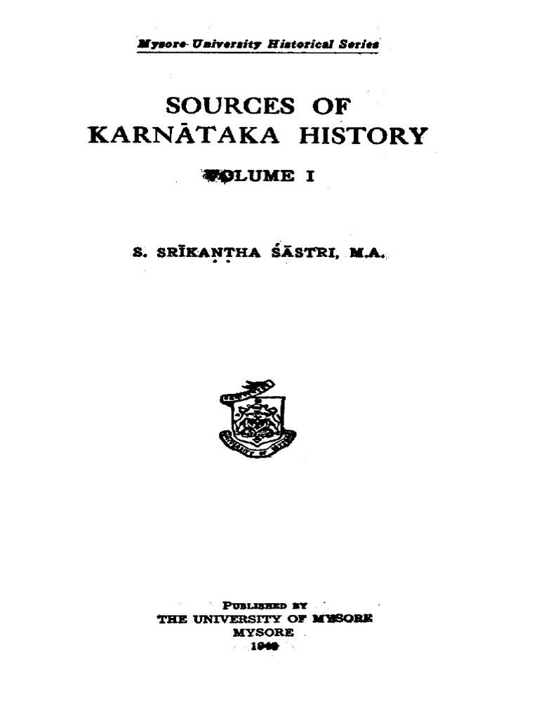 Sources Of Karnataka Historyi Pdf Pdf