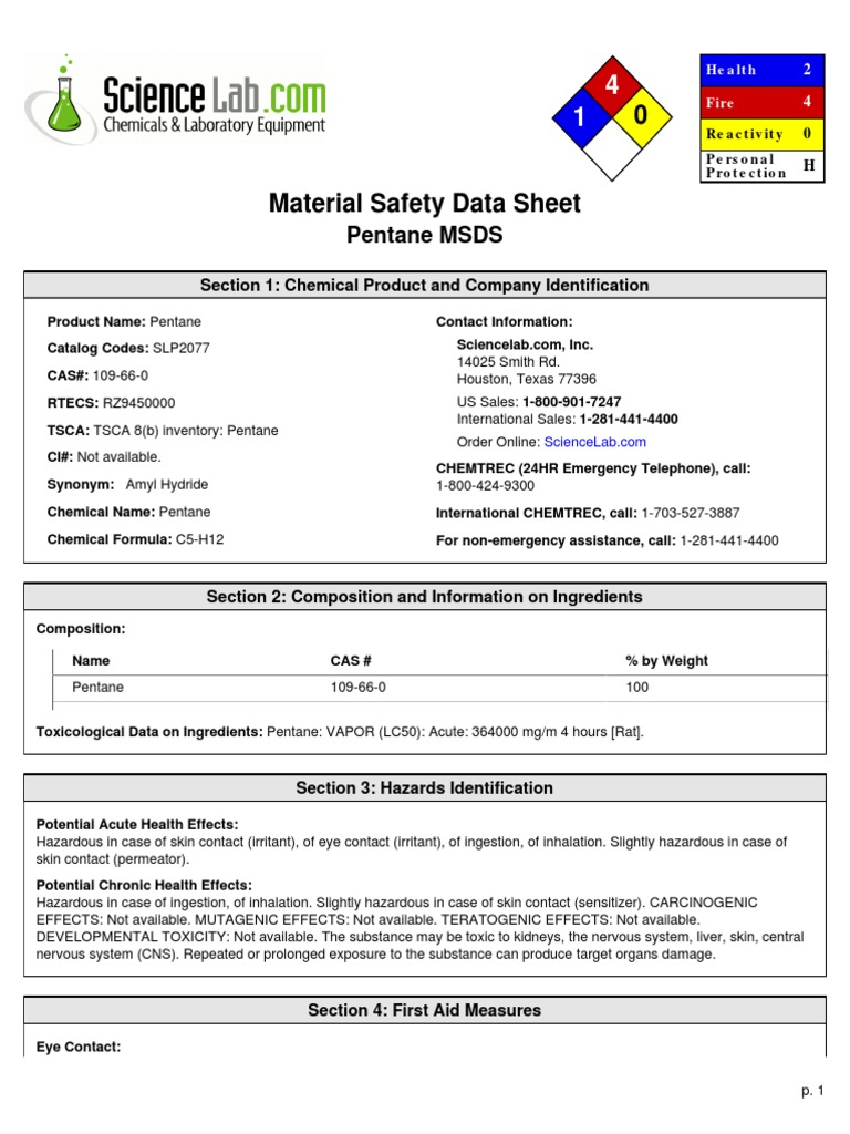 msds(1).pdf | Toxicity | Flammability