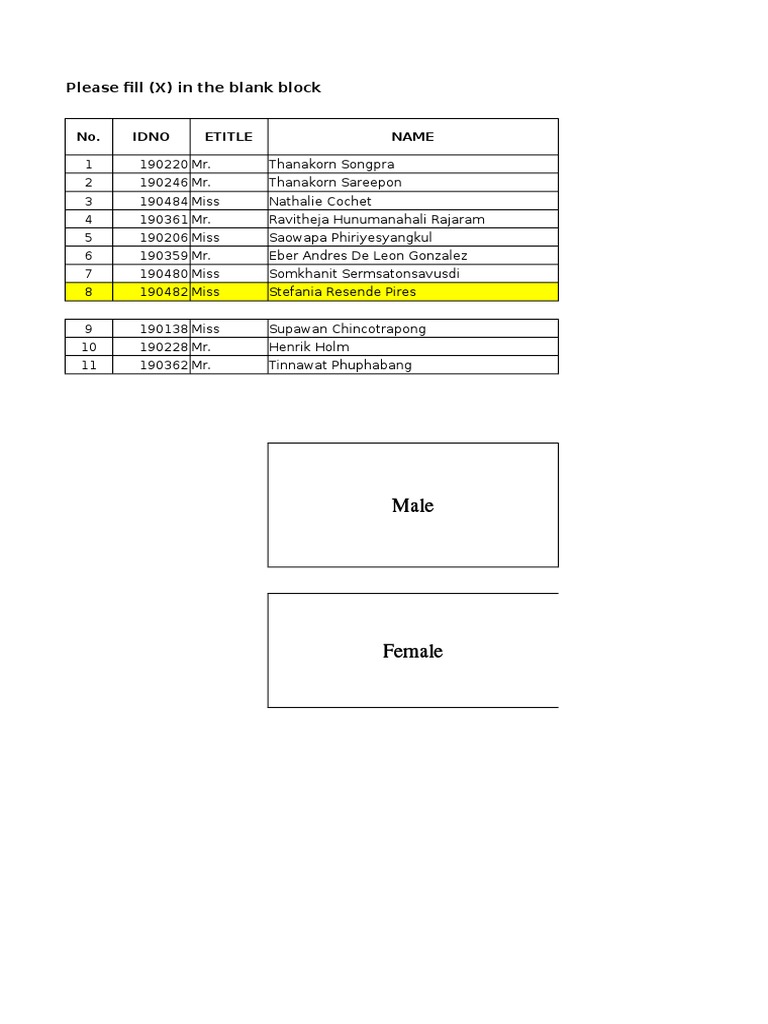 Spec Size (Polo) : Please Fill (X) in The Blank Block | PDF