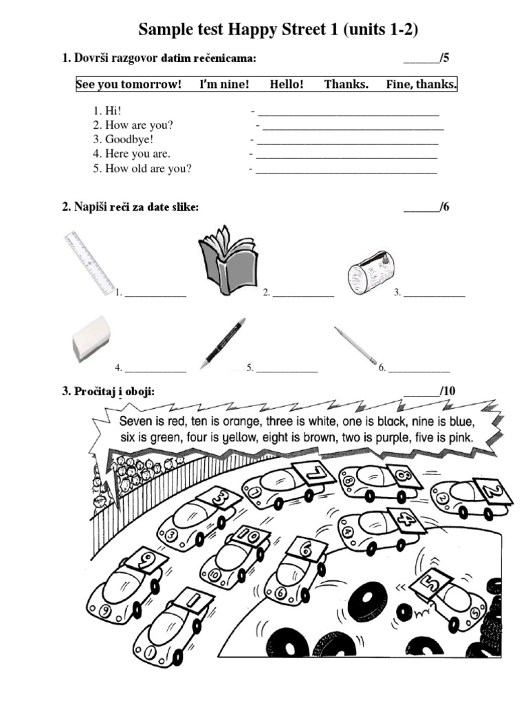 Happy Street 1 Test PDF | PDF