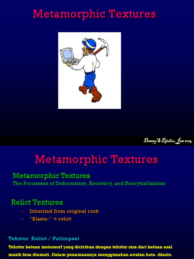 Bahan Kuliah Tekstur Meta Jan 2014 | PDF | Rock (Geology) | Petrology