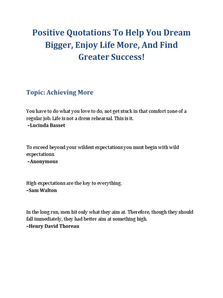 Success Quotations | PDF | Science | Philosophical Science