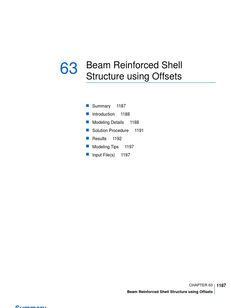 Beam Reinforced Shell Structure Using Offsets | Download Free PDF ...