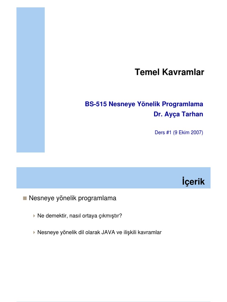 Nesneye Yönelik Programlama | PDF
