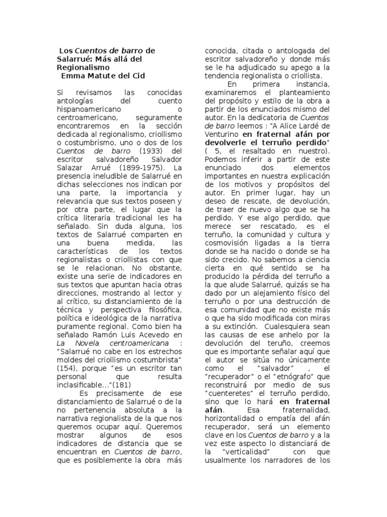 Analisis Cuentos de Barro | PDF | Cuentos | Humor