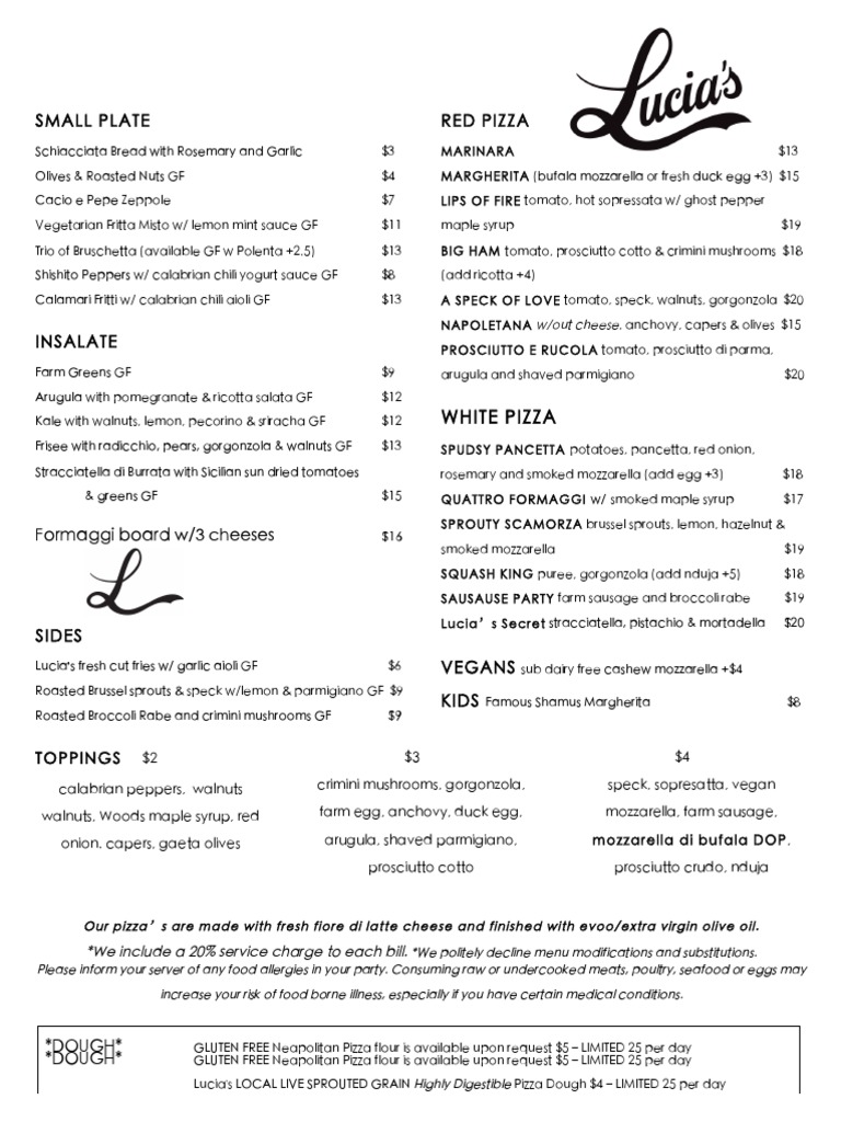 Lucia's Menu | PDF
