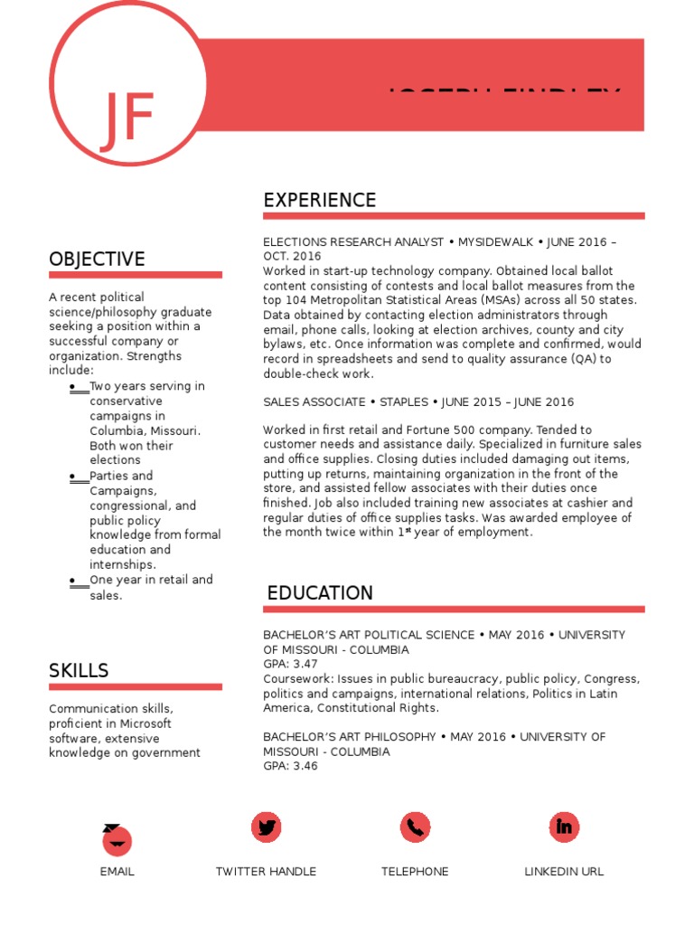 Political Science Graduate Resume | PDF