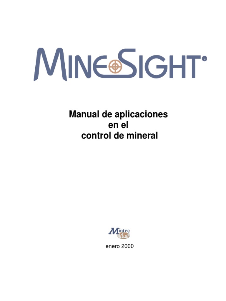 Manual de Aplicaciones en Control Mineral - MineSight | PDF | Archivo de computadora | Topografía