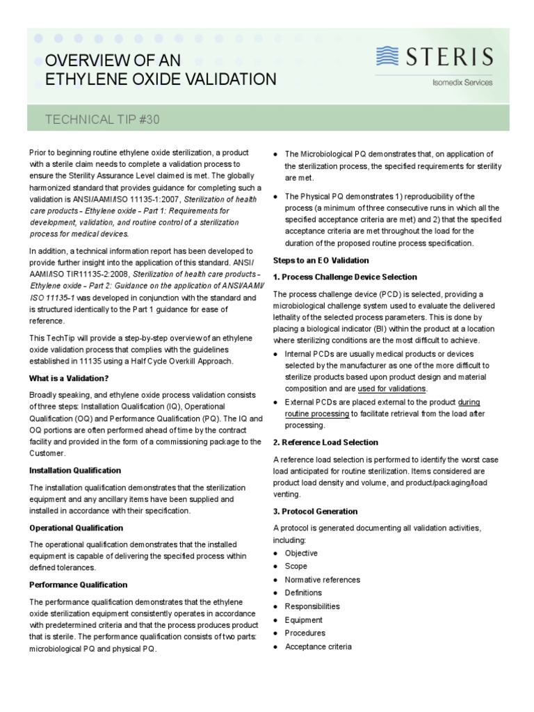 30 Overview of An Eo Validation | PDF | Sterilization (Microbiology ...