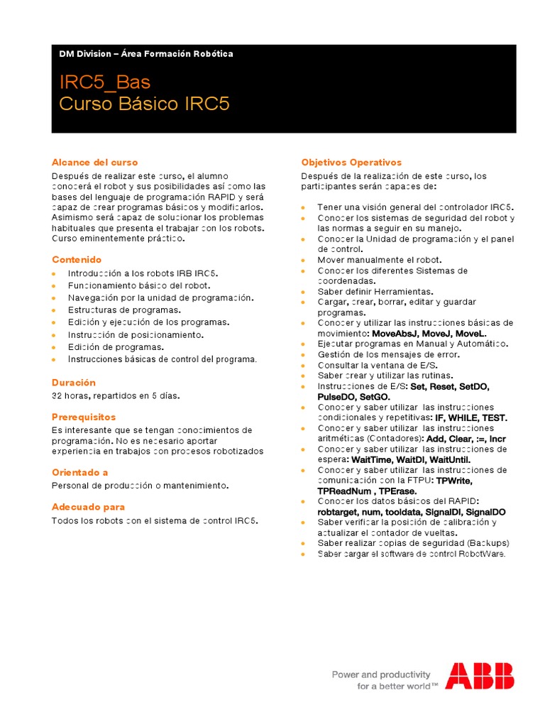 Curso Basico IRC5 | PDF