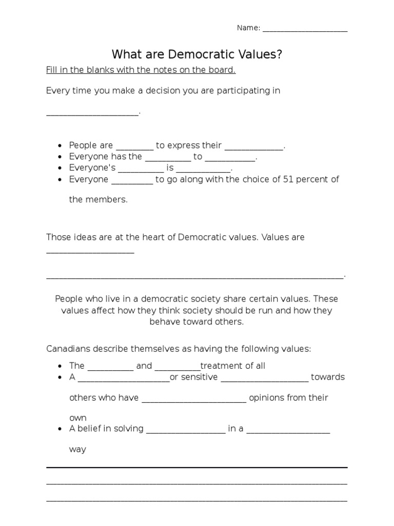 What Are Democratic Values | PDF