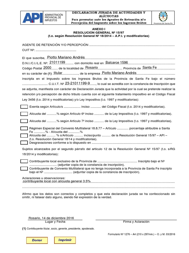 Formulario 1276 Interactivo | PDF