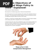Methods of Wage Fixation and Wage Policy in India | PDF | Incomes ...