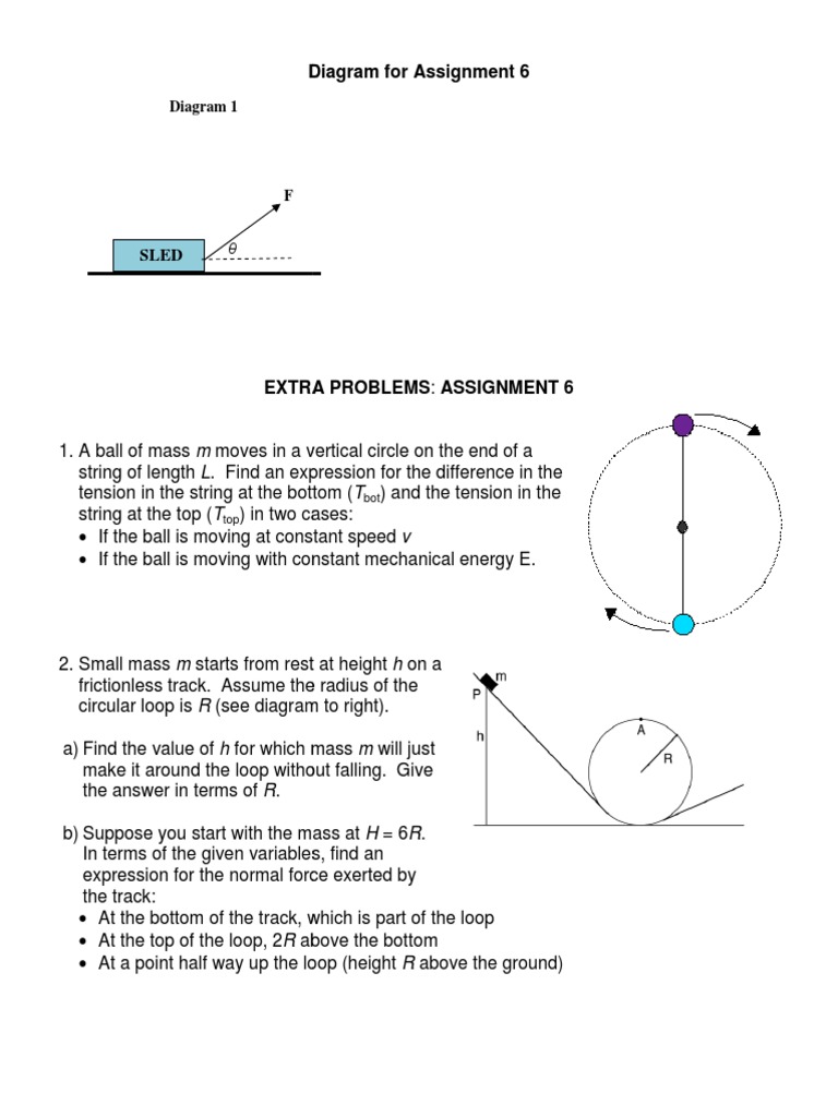 Physics Assignment 6: Tension and Forces | PDF | Art
