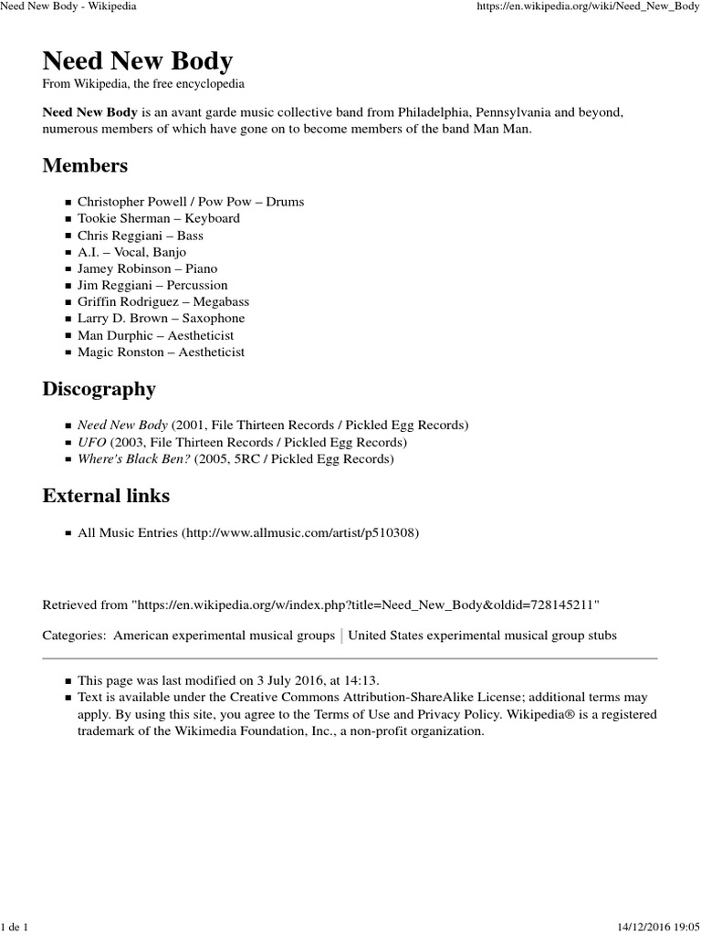 Need New Body | PDF