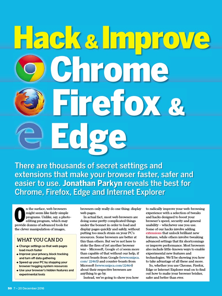 Boost Your Browser: Hacks for Chrome & Firefox | PDF | Google Chrome ...