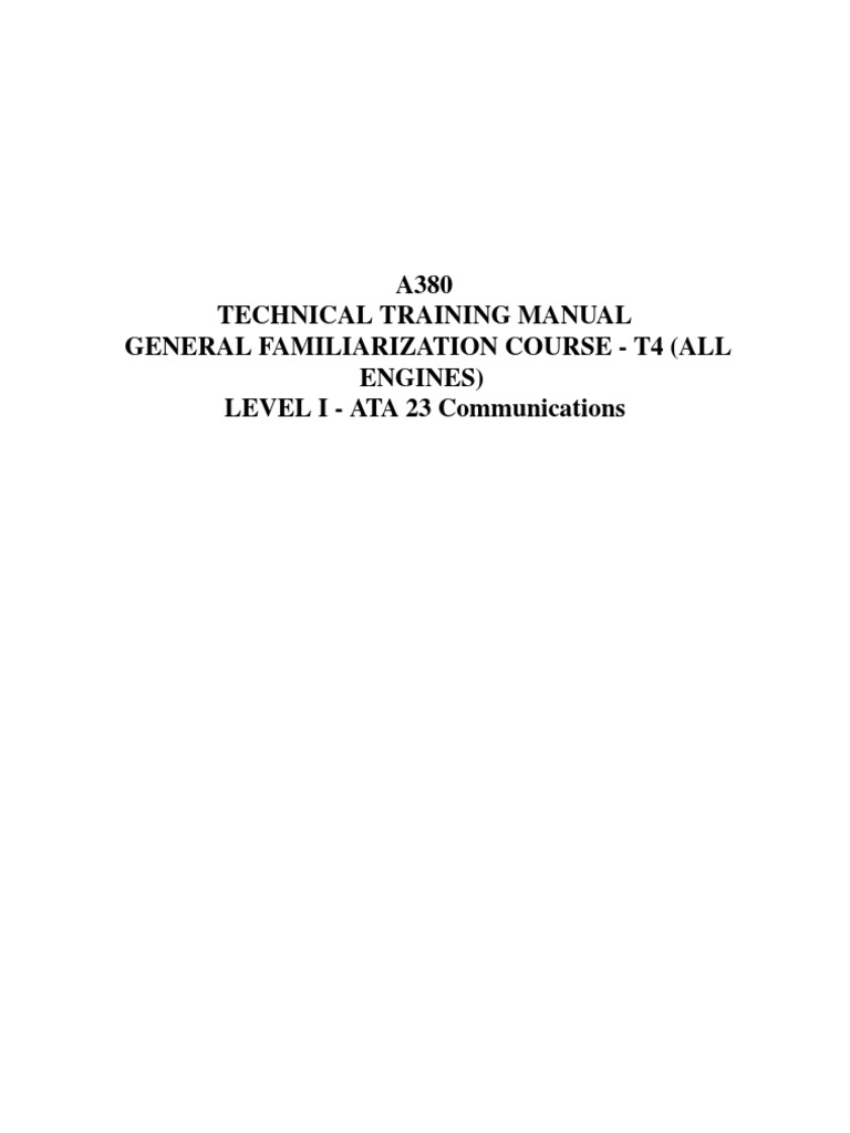 LEVEL I - ATA 23 Communications | PDF